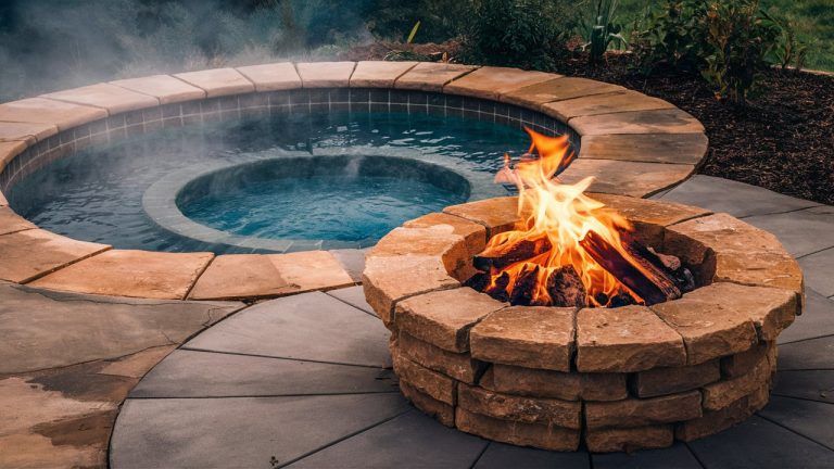 21 Amazing Hot Tub Fire Pit Combo Designs (for Inspiration)