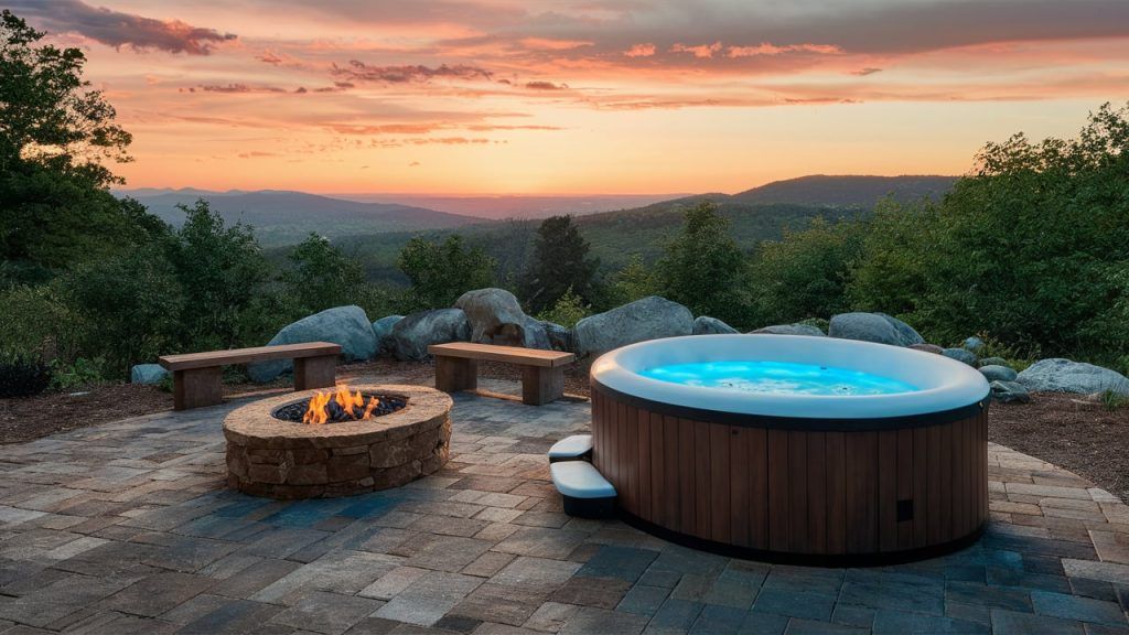 21 Amazing Hot Tub Fire Pit Combo Designs (for Inspiration)
