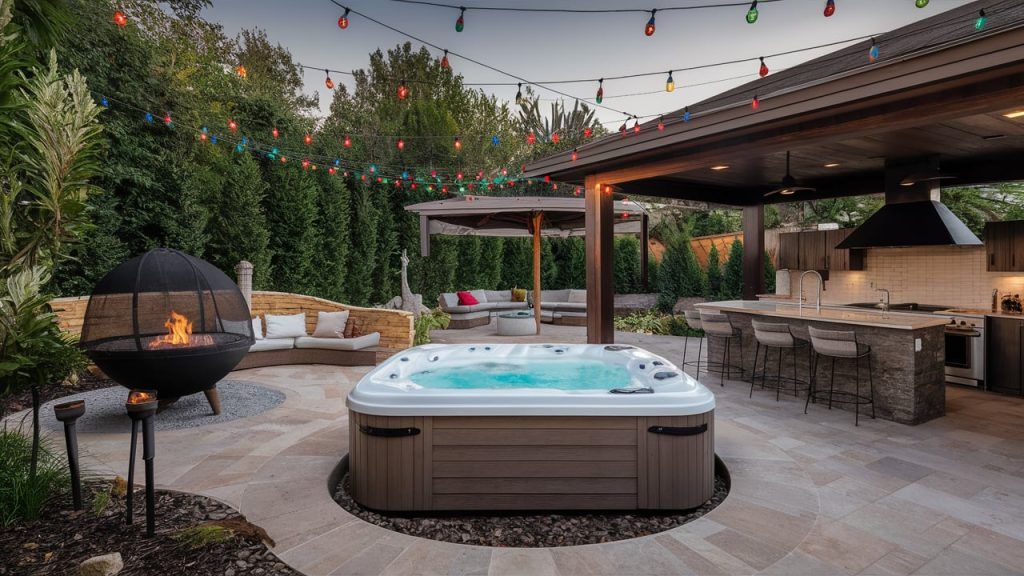 21 Amazing Hot Tub Fire Pit Combo Designs (for Inspiration)