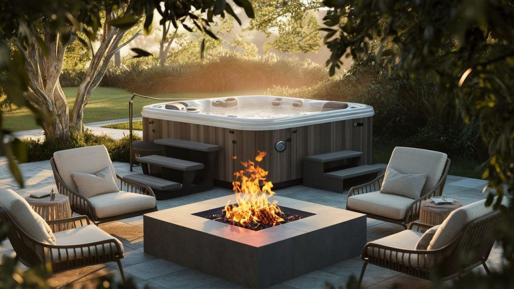 21 Amazing Hot Tub Fire Pit Combo Designs (for Inspiration)